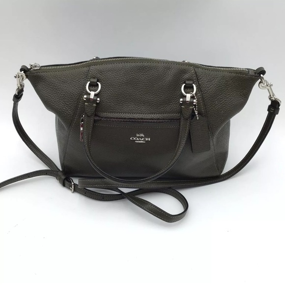 Coach | Bags | Authentic Coach Olive Green Leather Luxury Satchel Bag ...